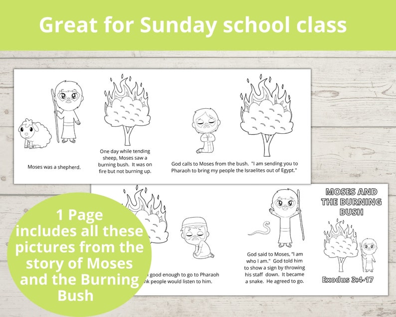 Moses and the Burning Bush Sunday School Craft, Old Testament Bible ...