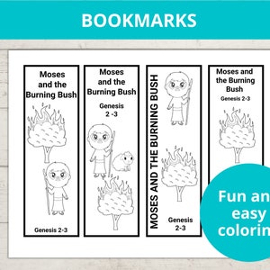 Moses and the Burning Bush Bible Story Activities, Sunday School Craft ...