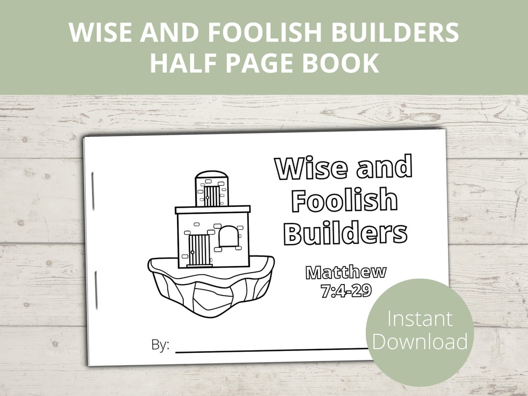 Build Your House on the Rock, Wise and Foolish Builders, Sunday School ...