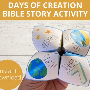 Days of Creation Bible Story Activity Sunday School Craft - Etsy