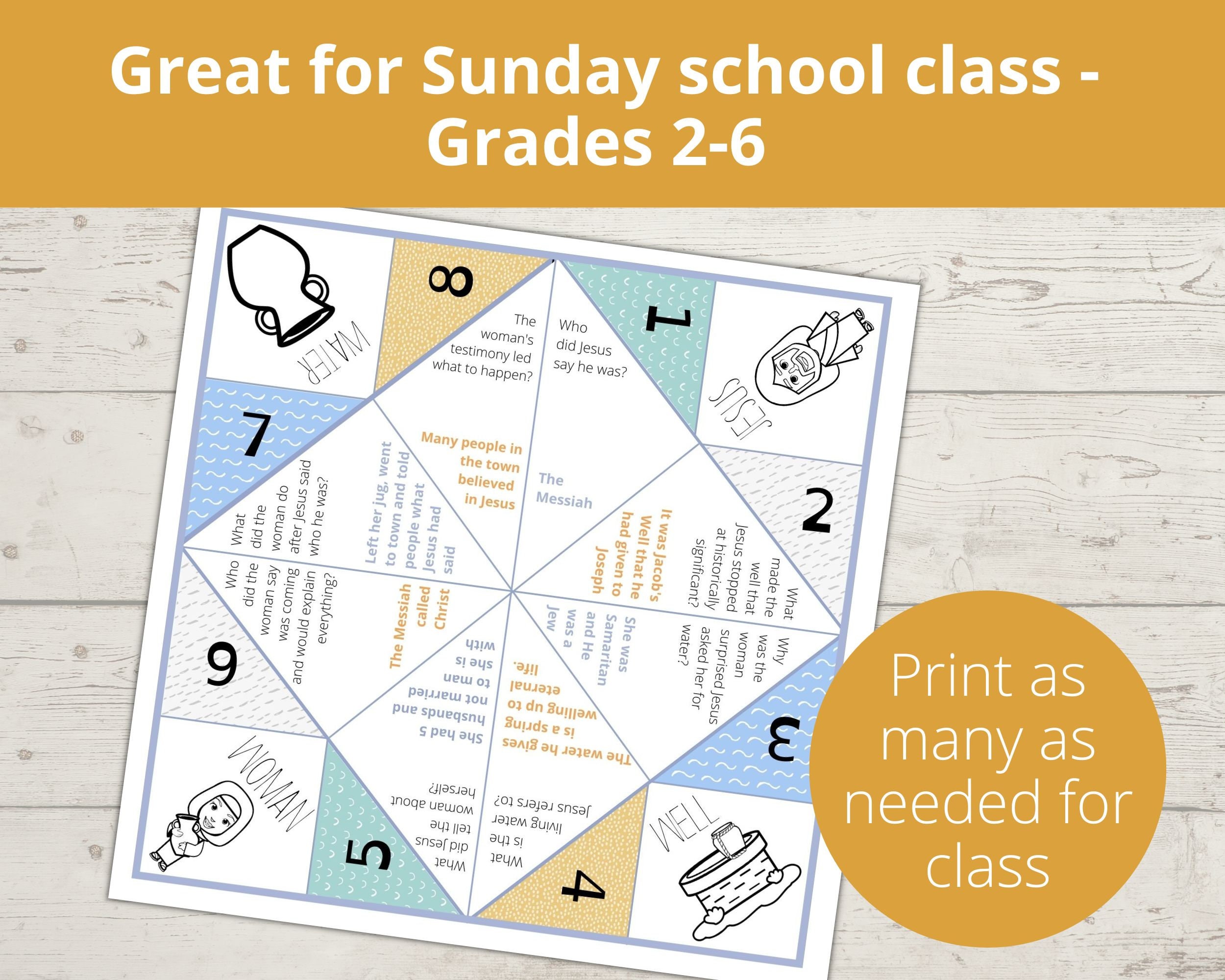 Samaritan Woman, Woman at the Well Craft, Fortune Teller, Cootie ...