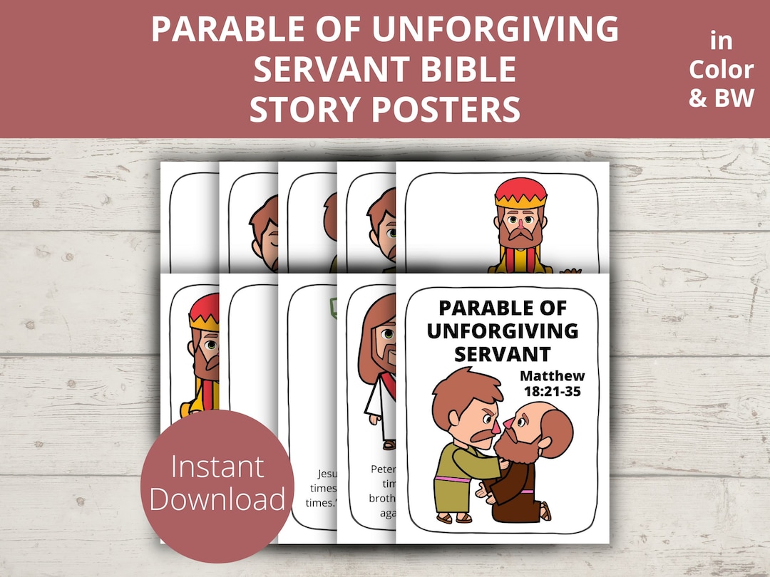 Parable of Unforgiving Servant, Bible Crafts for Kids, Church Bulletin ...