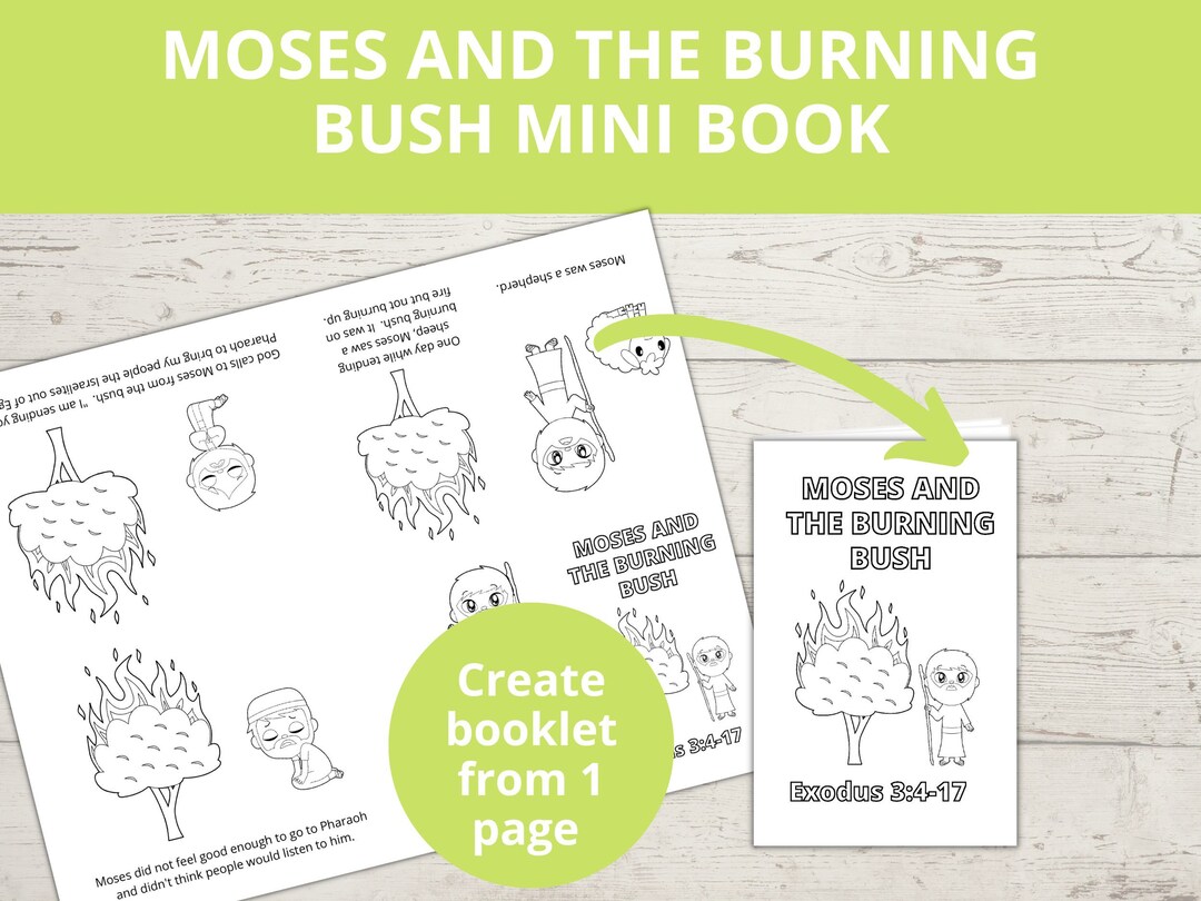 Moses and the Burning Bush Sunday School Craft, Old Testament Bible ...