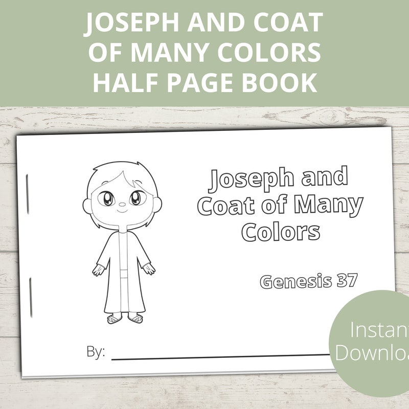 Joseph Bible Coloring Page - Etsy