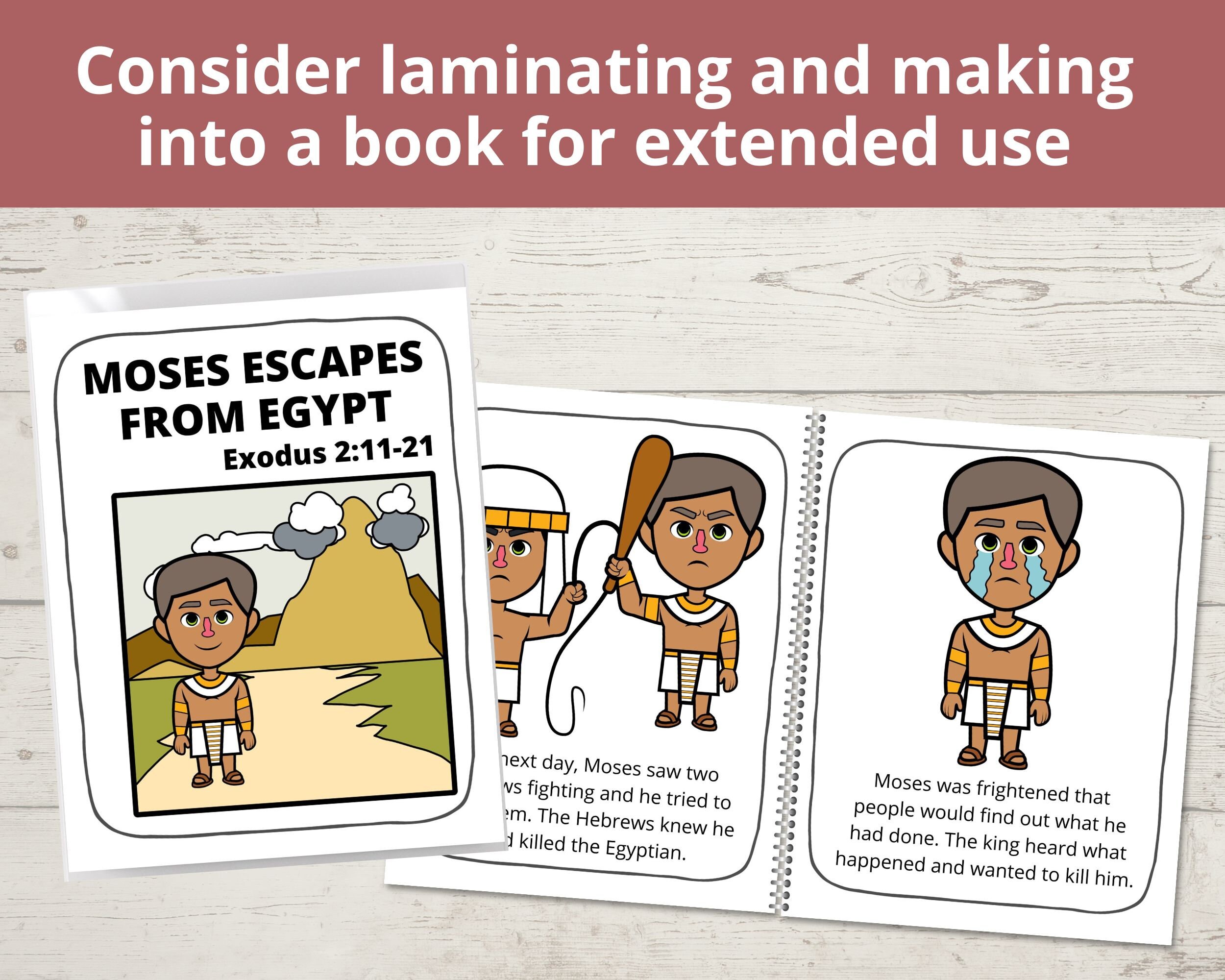 Moses Escapes Egypt Bible Posters for Kids Moses Craft - Etsy