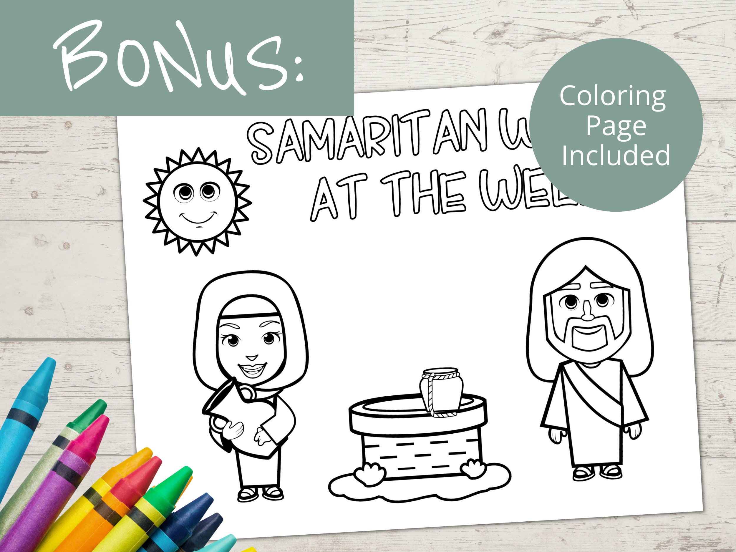 Woman at the Well, Bible Activity, Samaritan Woman, Church Kid Activity ...