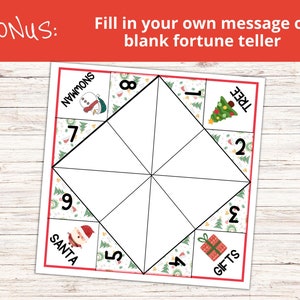 Christmas Joke Teller, Fortune Teller, Cootie Catcher, Christmas Day ...