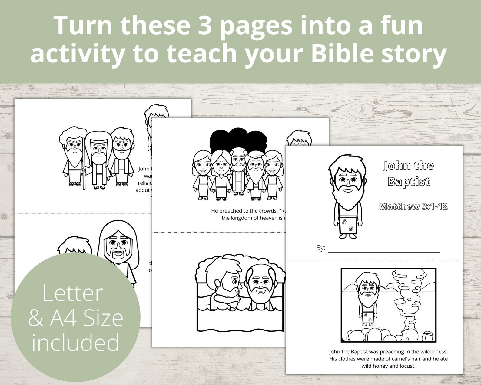 John the Baptist Craft, Sunday School Craft, John Baptist, Matthew 3 ...