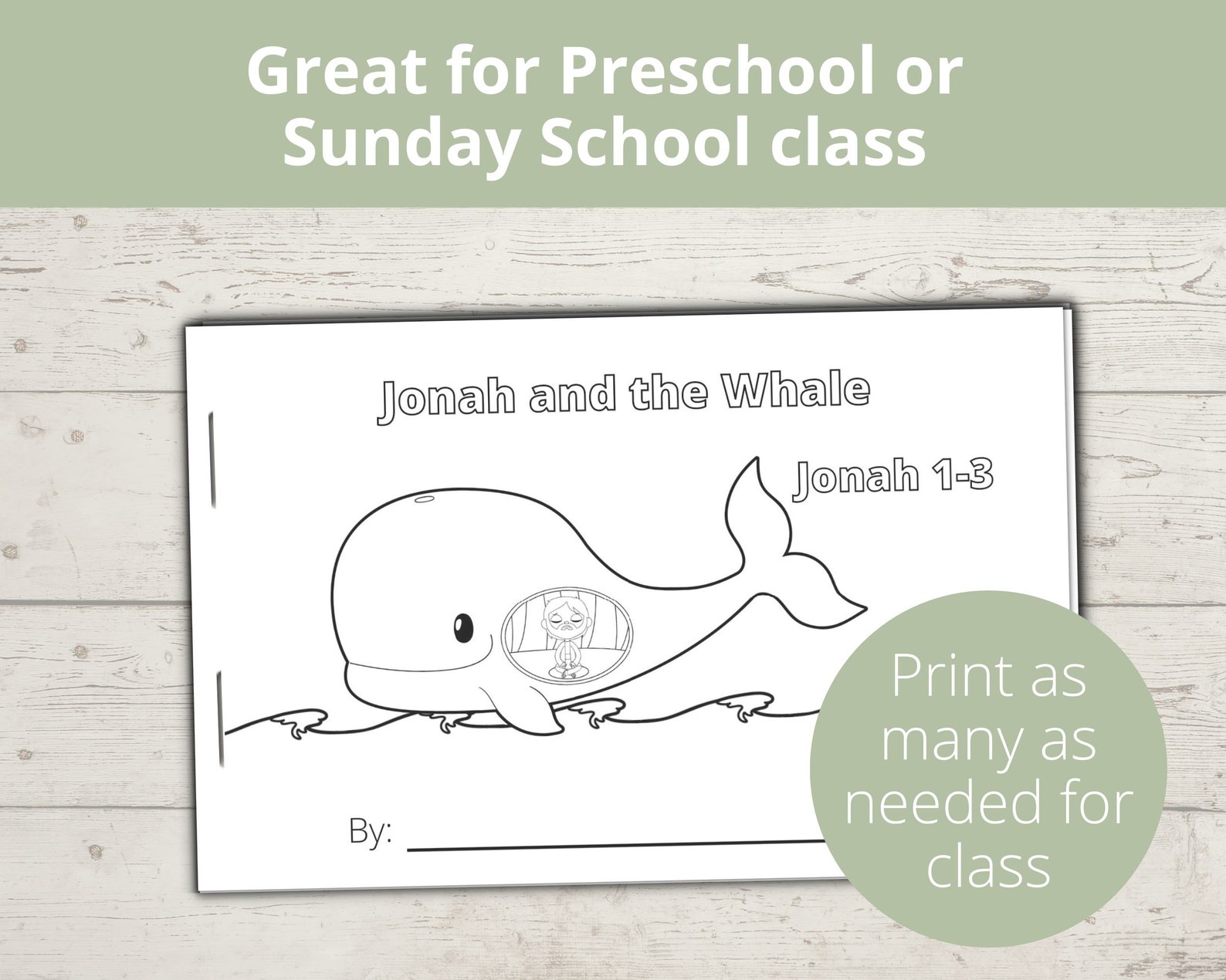 Jonah and the Whale, Sunday School Activities, Bible Story Coloring ...