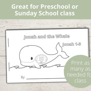 Jonah and the Whale, Sunday School Activities, Bible Story Coloring ...