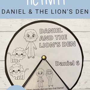 Daniel and the Lions Den Bible Story, Sunday School Craft, Vacation ...