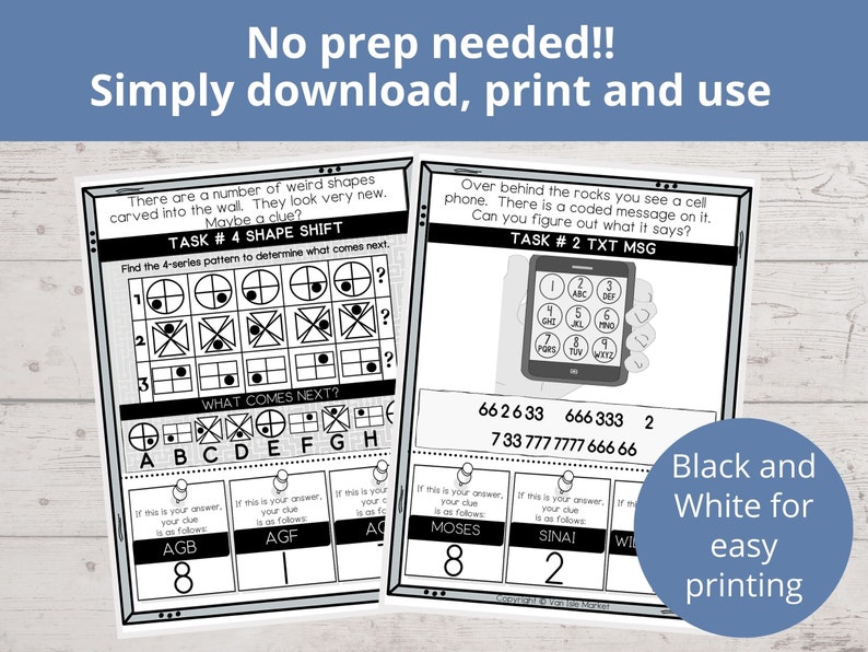 Escape Room Kids, Bible Escape Room Digital Prints, Ten Commandments ...