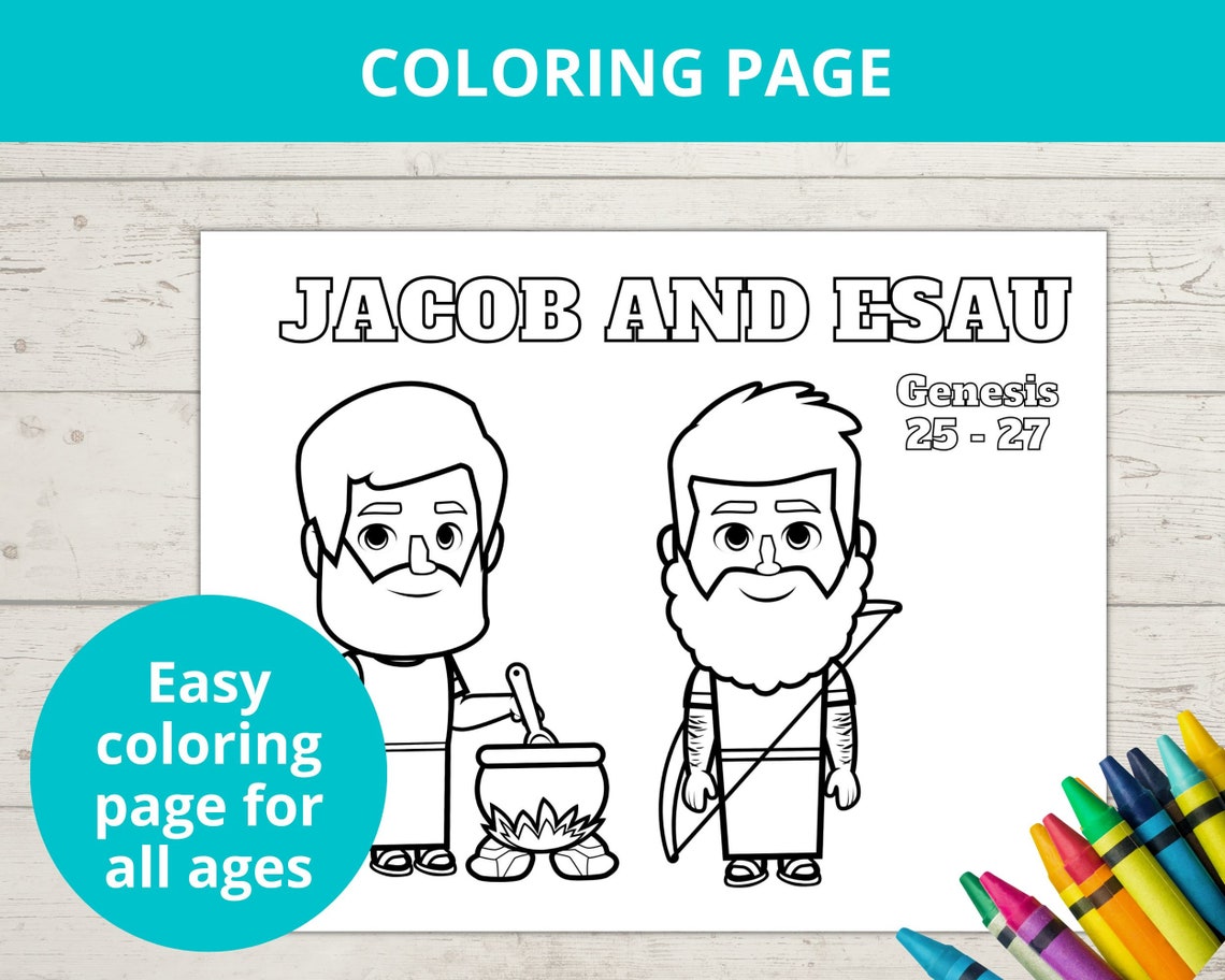 Jacob and Esau, Bible Story for Kids, Sunday School Activity, I Spy ...