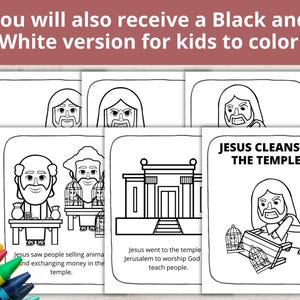 Jesus Cleanses the Temple, Bible Story Poster, Morning Basket, Church ...