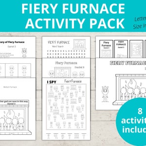 Fiery Furnace Bible Story Activities Sunday School Craft - Etsy
