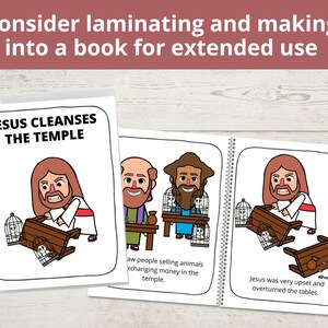 Jesus Cleanses the Temple, Bible Story Poster, Morning Basket, Church ...