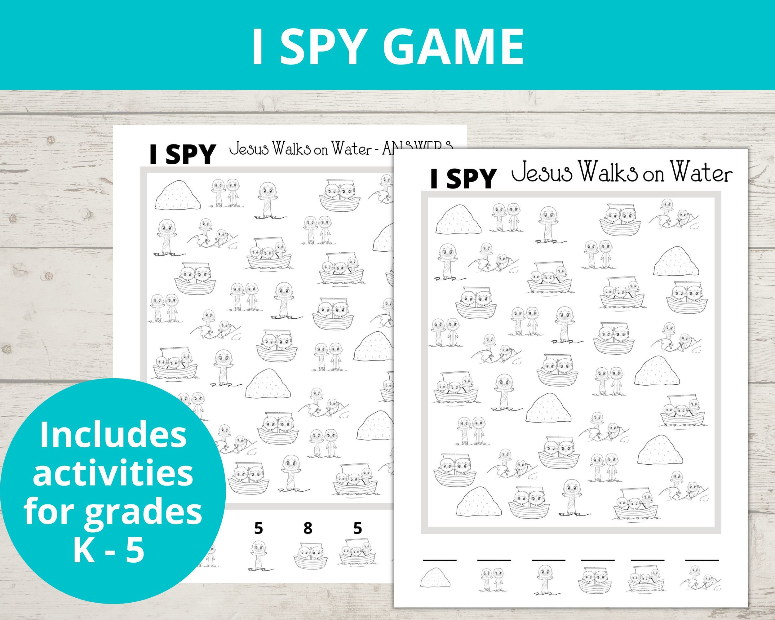 Jesus Walks on Water, Bible Story Craft, Sunday School Lesson, Activity ...