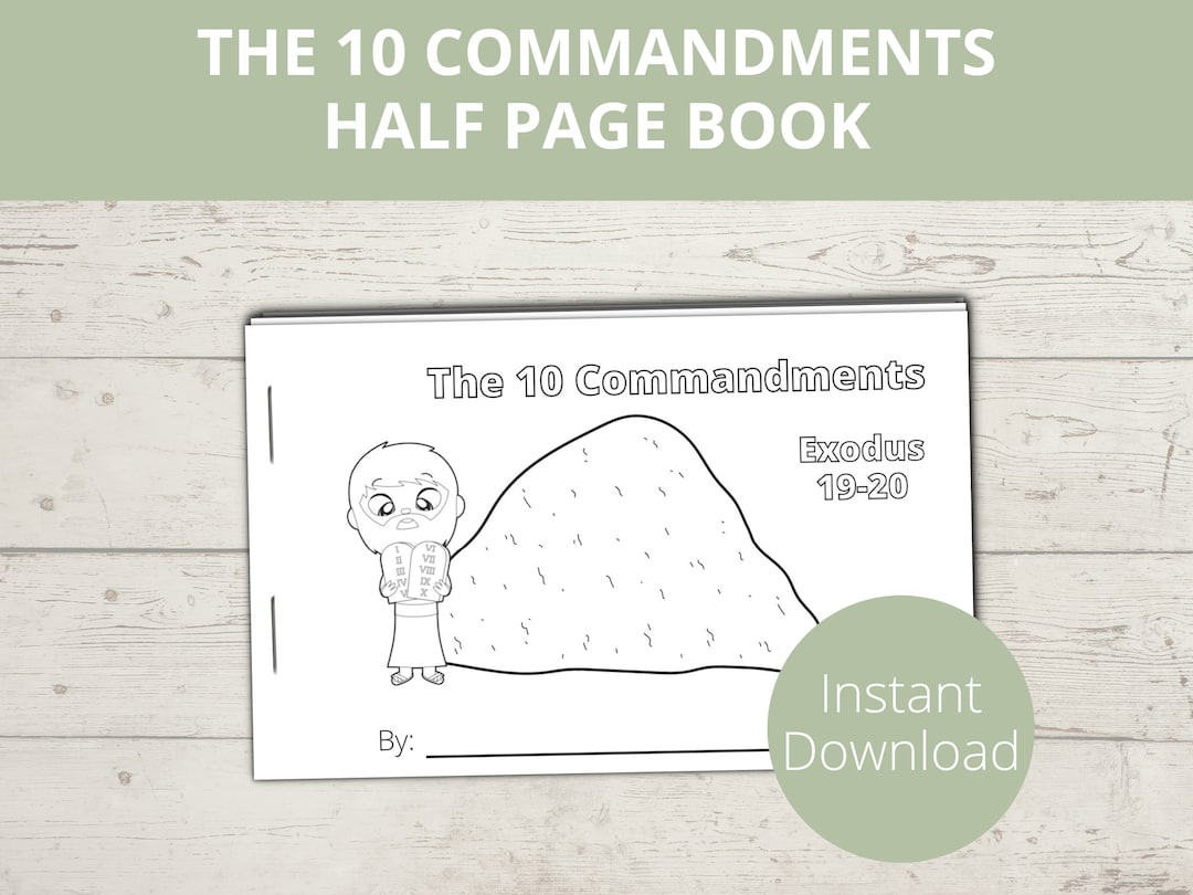 10 Commandments Activity, Bible Story Craft Preschool, Sunday School ...