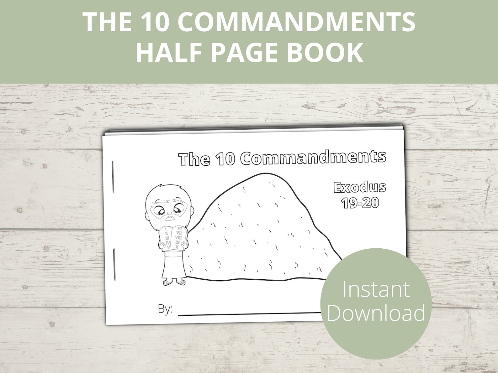 10 Commandments Activity, Bible Story Craft Preschool, Sunday School ...