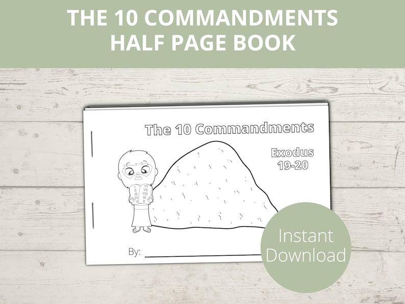 10 Commandments Activity, Bible Story Craft Preschool, Sunday School ...