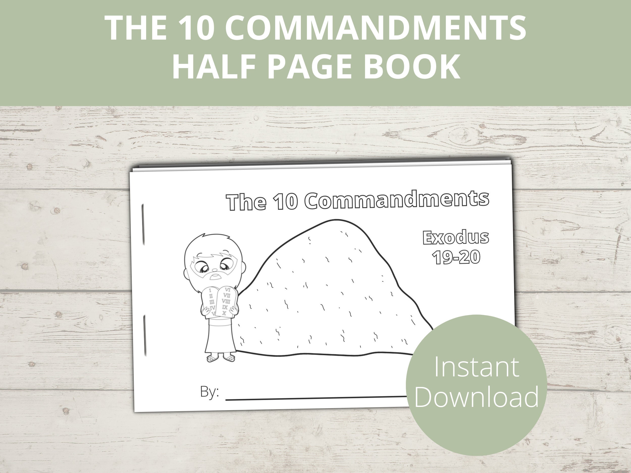 10 Commandments Activity, Bible Story Craft Preschool, Sunday School ...
