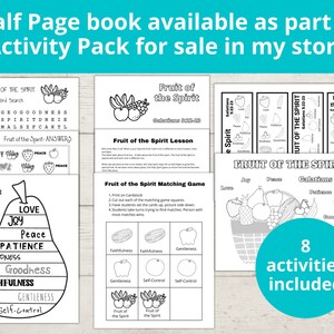 Fruit of the Spirit Activities, Love is Patient Love is Kind, Galatians ...