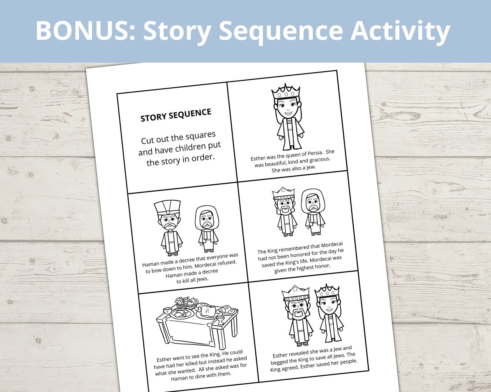 Esther Craft, Queen Esther, Bible Story Printable, Sunday School ...