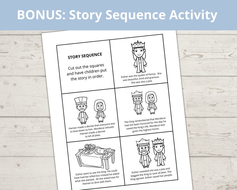 Esther Craft, Queen Esther, Bible Story Printable, Sunday School ...