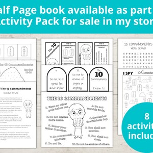 10 Commandments Activity, Bible Story Craft Preschool, Sunday School ...