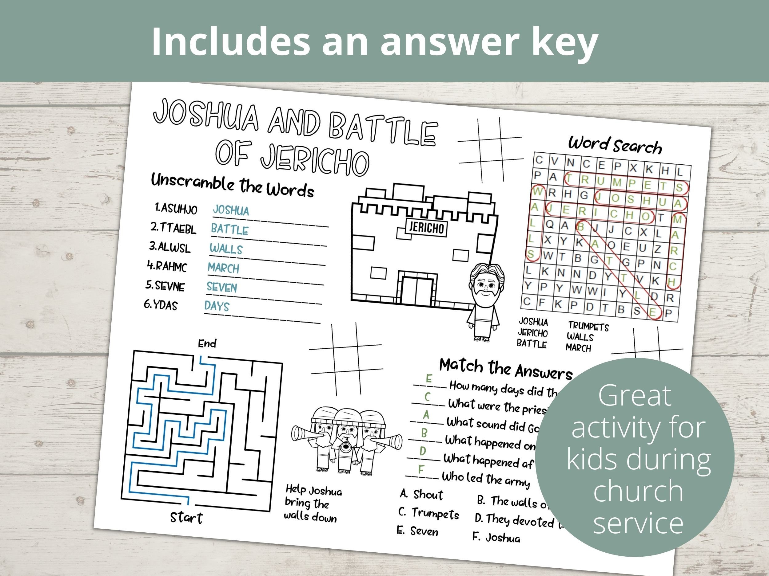 Battle of Jericho, Bible Activity, Joshua and Jericho, Church Kids ...
