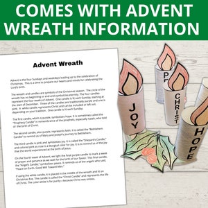 Christmas Advent Wreath, Paper Advent Activities, Catholic Advent ...