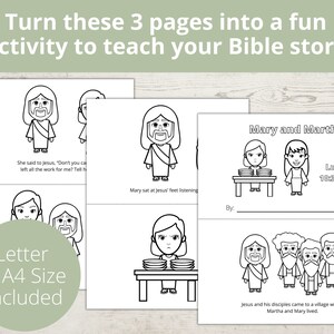 Mary and Martha, Martha and Mary Jesus, Preschool Bible Activities ...