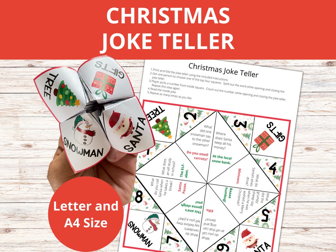 Christmas Joke Teller, Fortune Teller, Cootie Catcher, Christmas Day ...