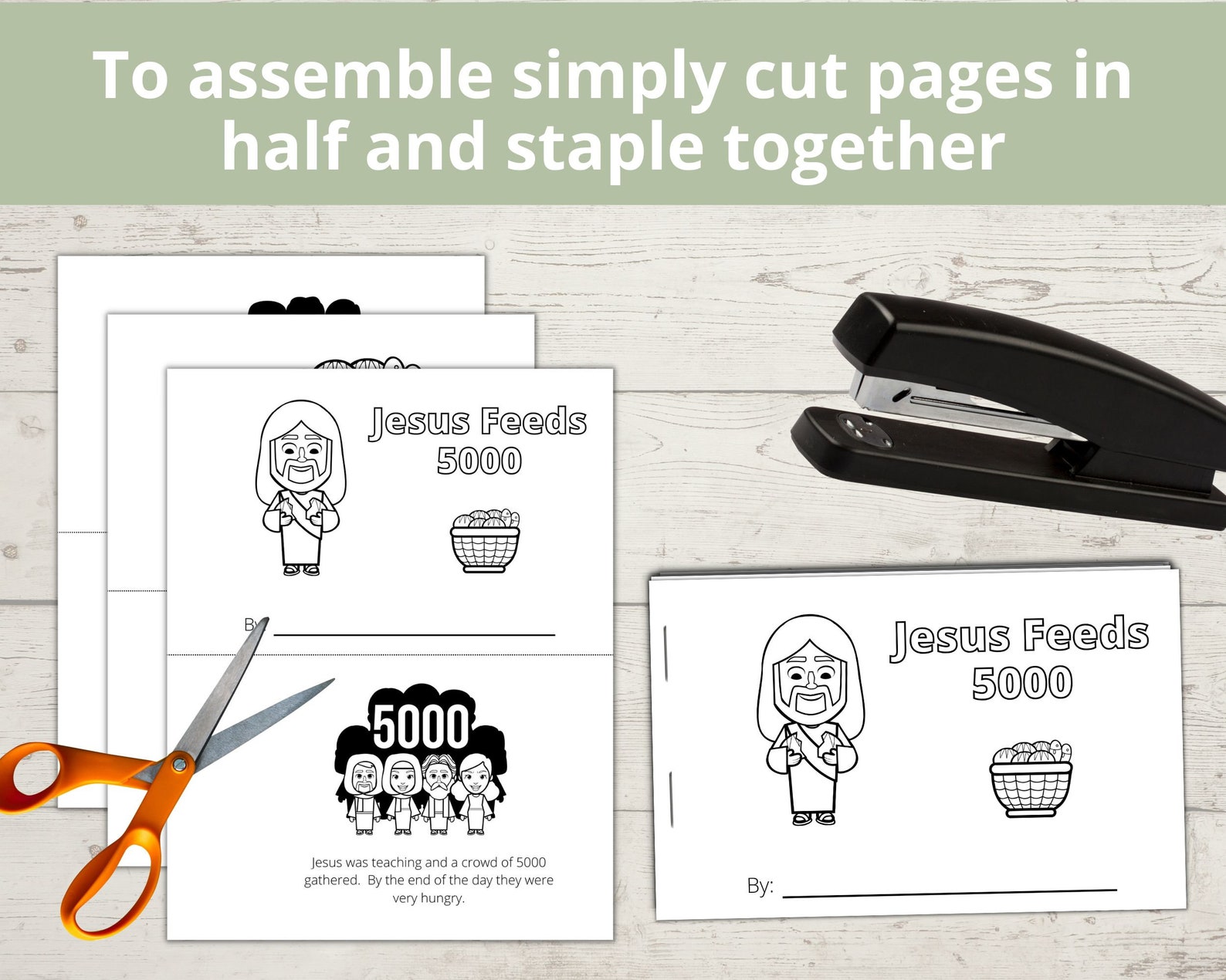 Jesus Feeds 5000 Craft, Miracles of Jesus for Kids, Fish and Loaves ...