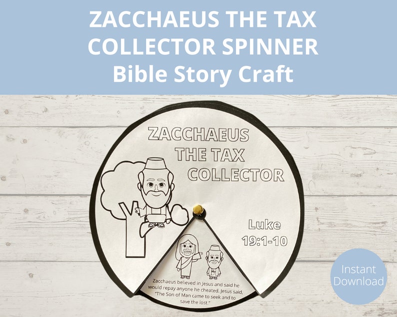 Zacchaeus Bible Craft, Morning Basket, Homeschool Bible, Bible Story ...