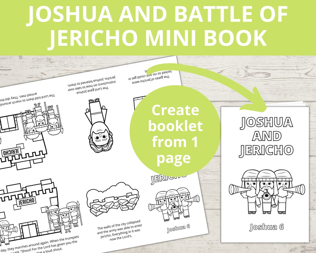 Joshua and the Battle of Jericho Bible Story for Kids Sunday - Etsy