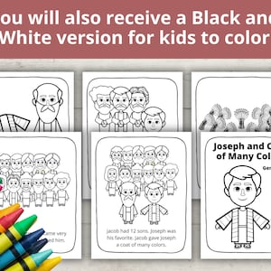 Joseph Coat of Many Colors, Bible Story Poster, Morning Basket, Church ...