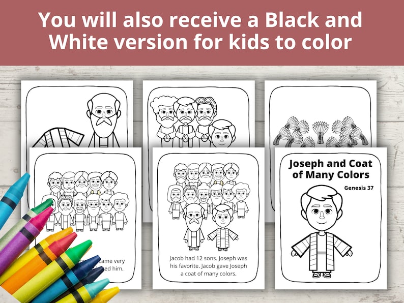 Joseph Coat of Many Colors, Bible Story Poster, Morning Basket, Church ...