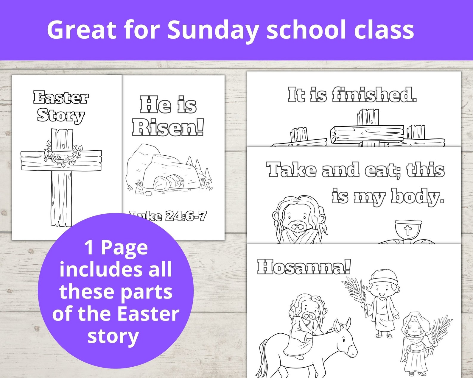 Easter Story Activity for Kids, Easter Mini Book, Sunday School Craft ...