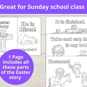 Easter Story Activity for Kids, Easter Mini Book, Sunday School Craft ...