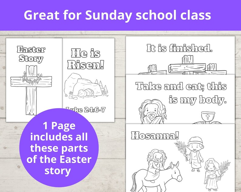 Easter Story Activity for Kids, Easter Mini Book, Sunday School Craft ...