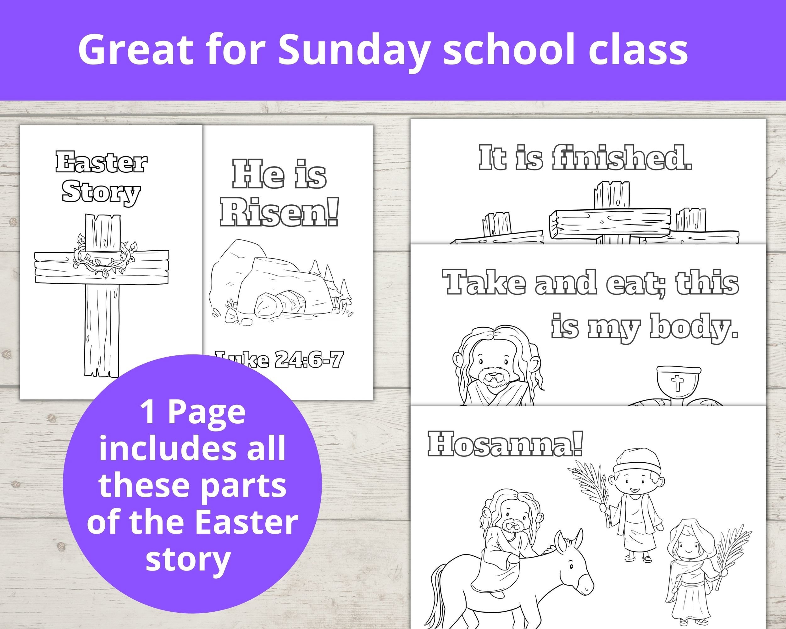 Easter Story Activity for Kids, Easter Mini Book, Sunday School Craft ...