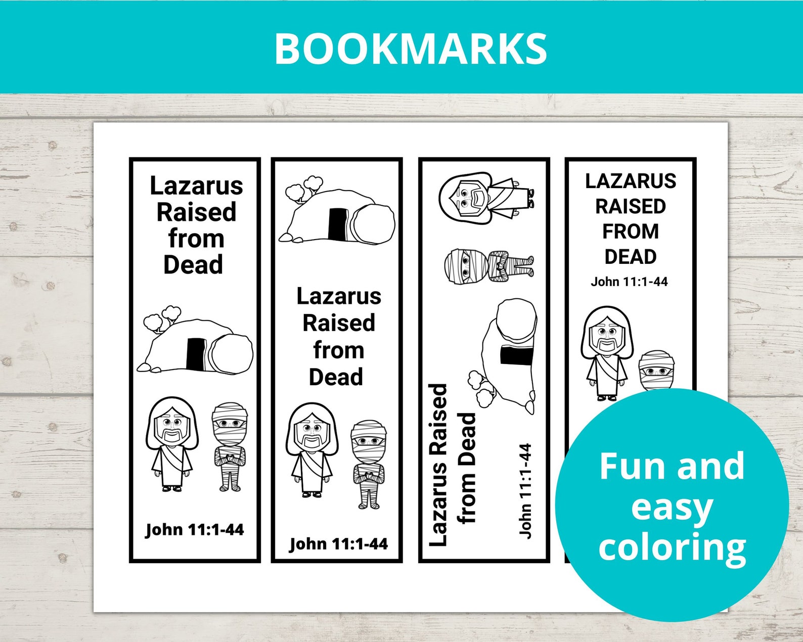 Jesus Raises Lazarus From the Dead Bible Story Activities, Sunday ...