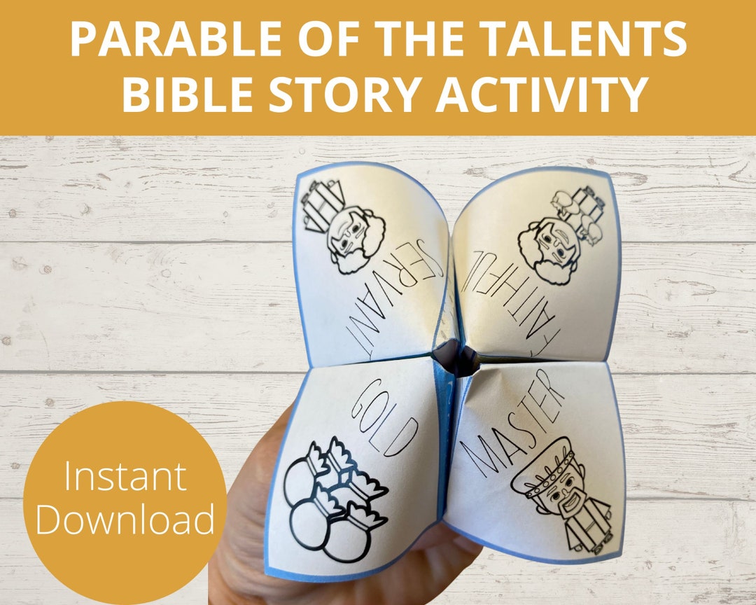 Parable of the Talents Bible Story Activity Sunday School - Etsy