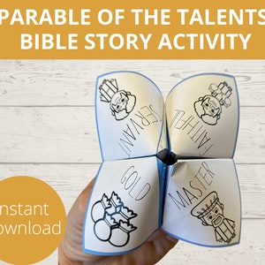 Parable of the Talents Bible Story Activity Sunday School - Etsy