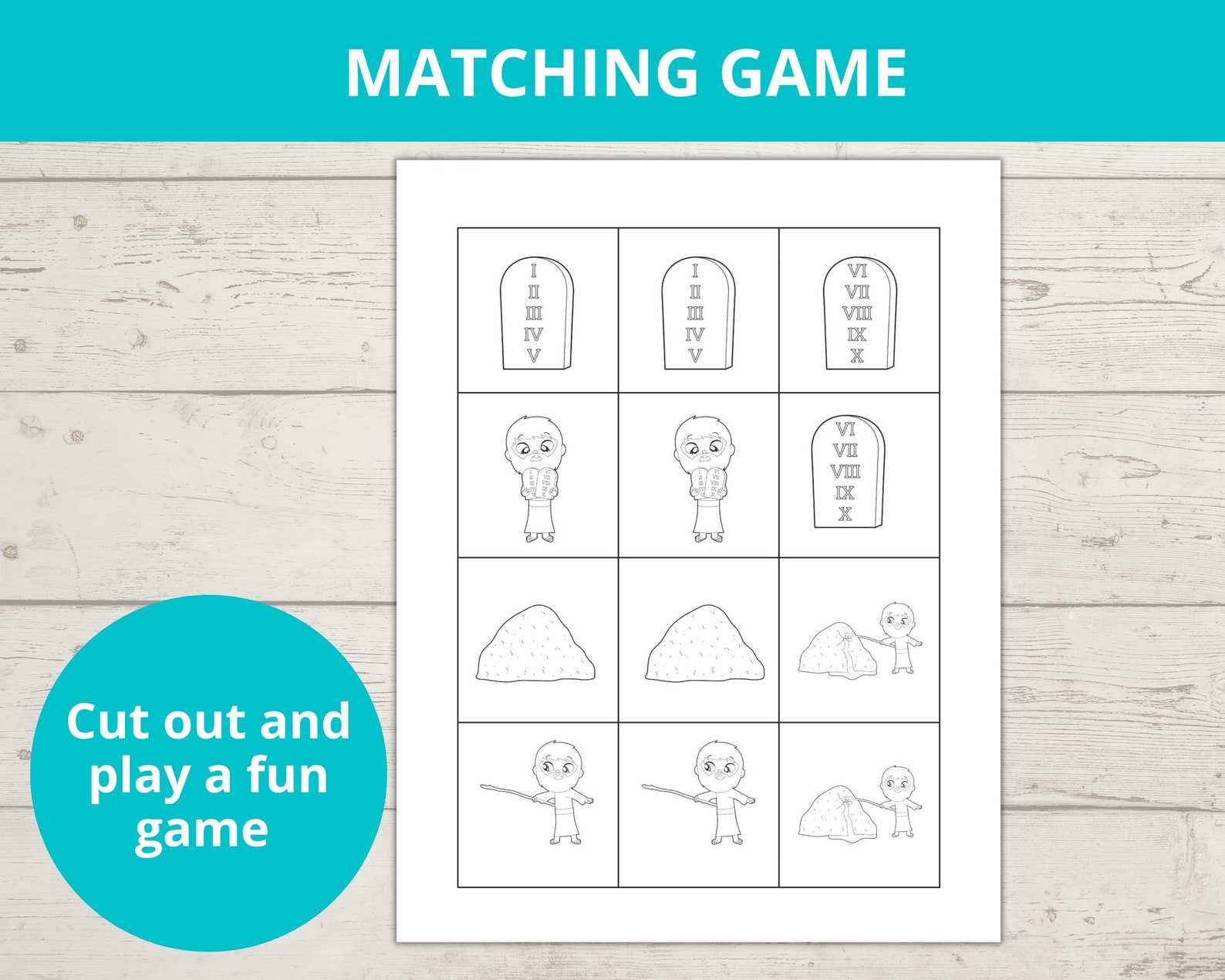 10 Commandments Bible Story Activities Sunday School Craft - Etsy