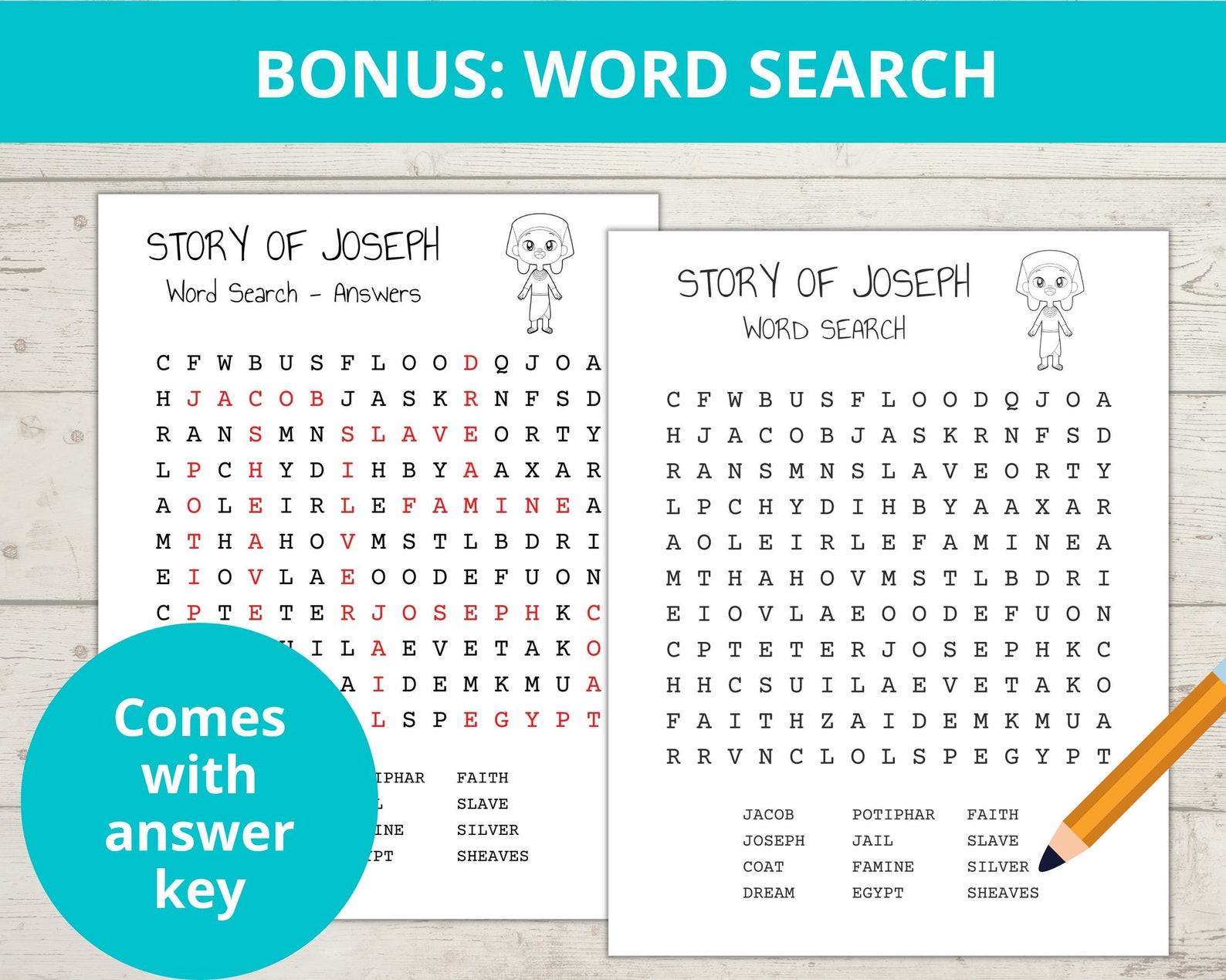 Story of Joseph Bible Story Activities Sunday School Craft - Etsy