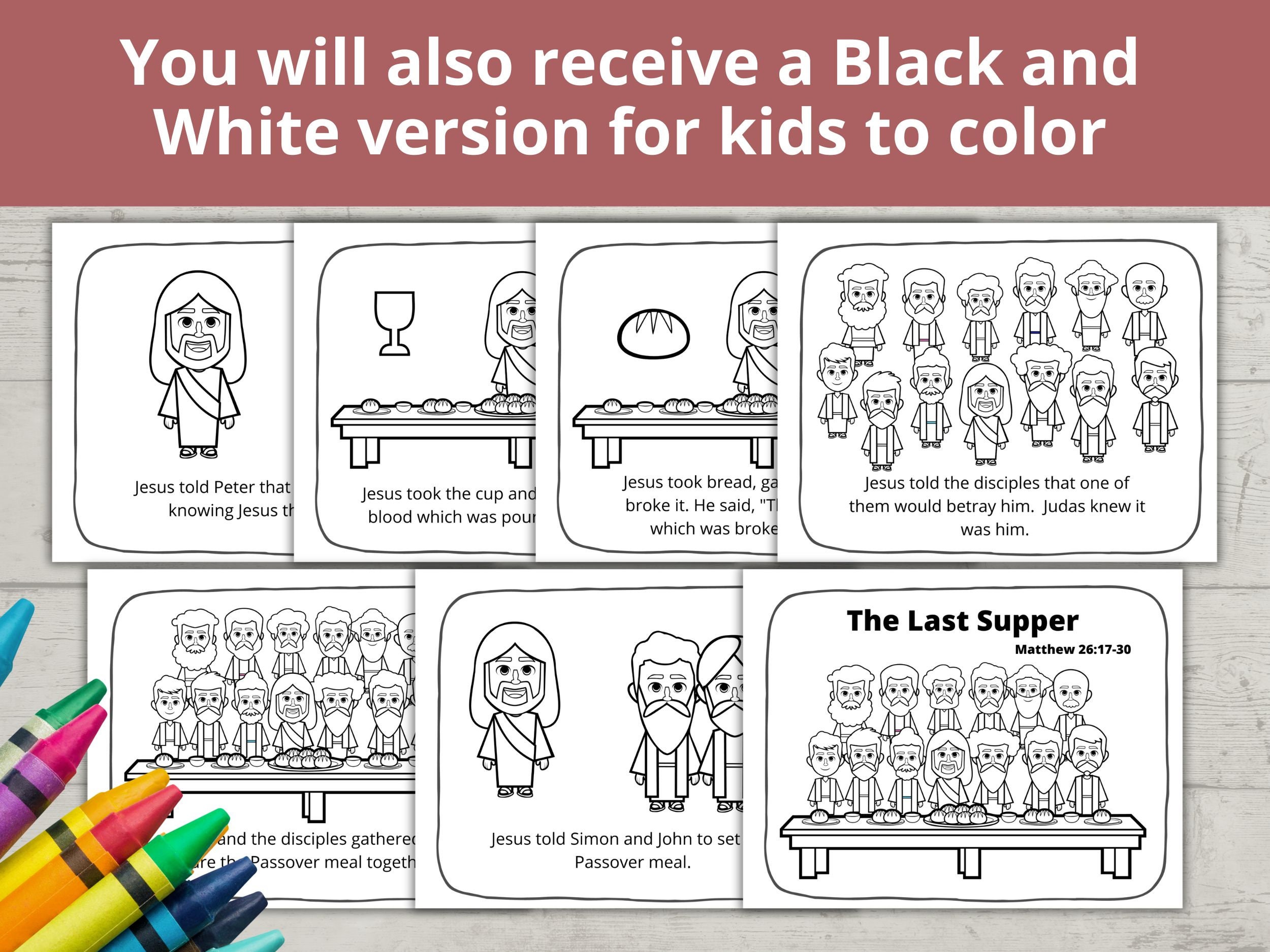 The Last Supper, Holy Week Activities, Bible Story Poster, Bible ...