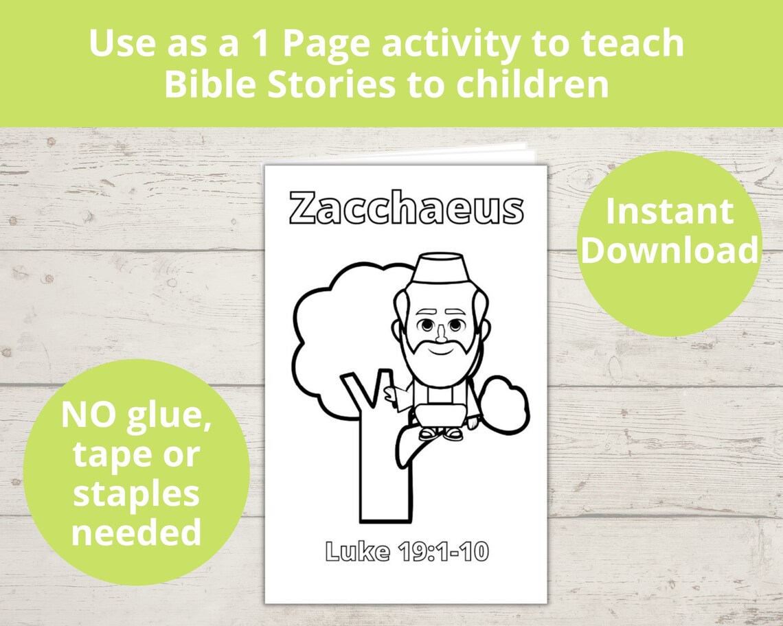 Zacchaeus Craft, Preschool Bible, Homeschool Bible Worksheets, Bible ...