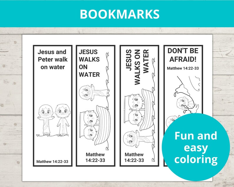 Jesus Walks on Water, Bible Story Craft, Sunday School Lesson, Activity ...